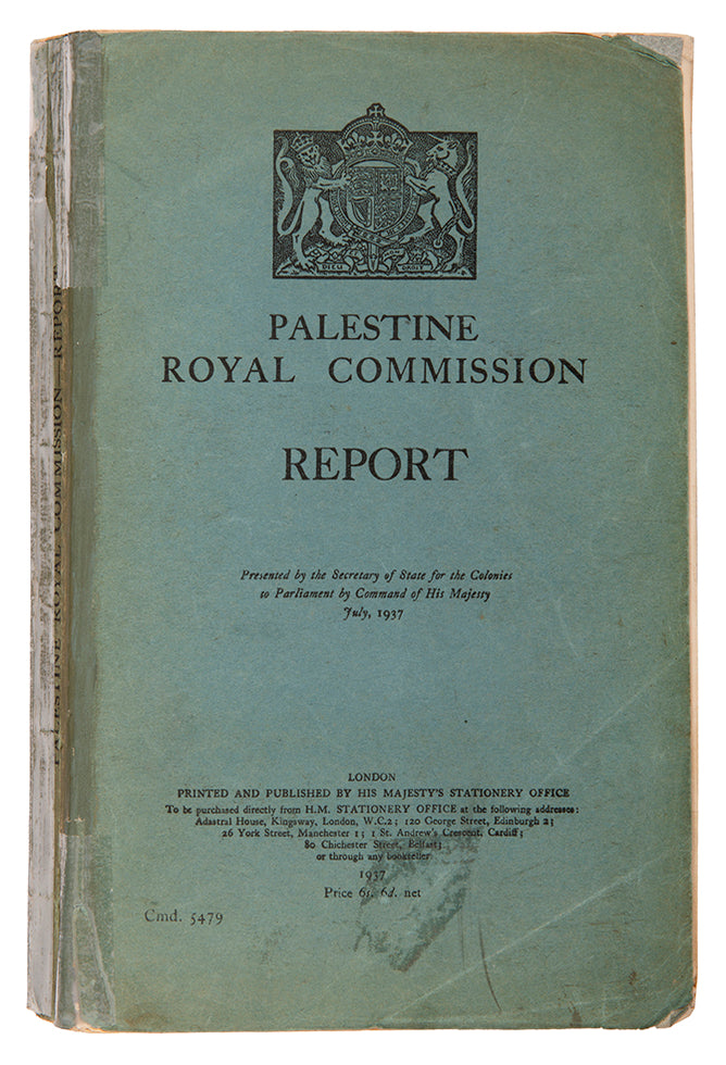 PEEL Commission, Palestine Royal Commission Report and White Paper, 1937