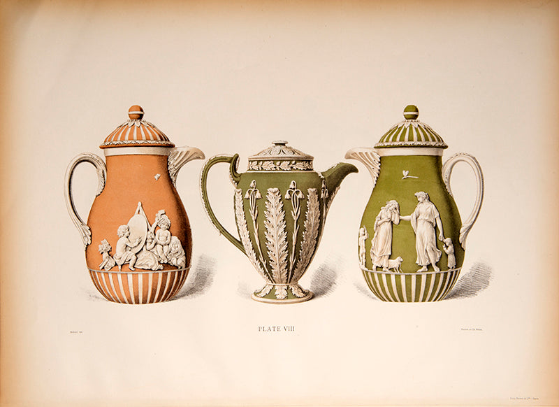 Three Vases in Light and Blue Jasper. Pl. XLVI. – Shapero Rare Books