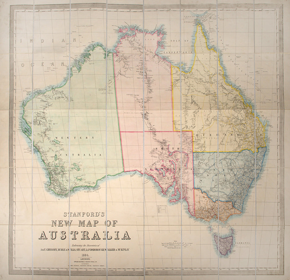 Edward Stanford, New map of Australia, 1864 – Shapero Rare Books